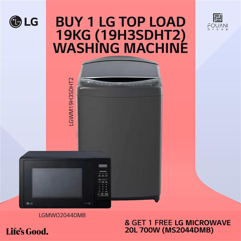 LG Top Load 19KG (19H3SDHT2) Washing Machine | Fouani
