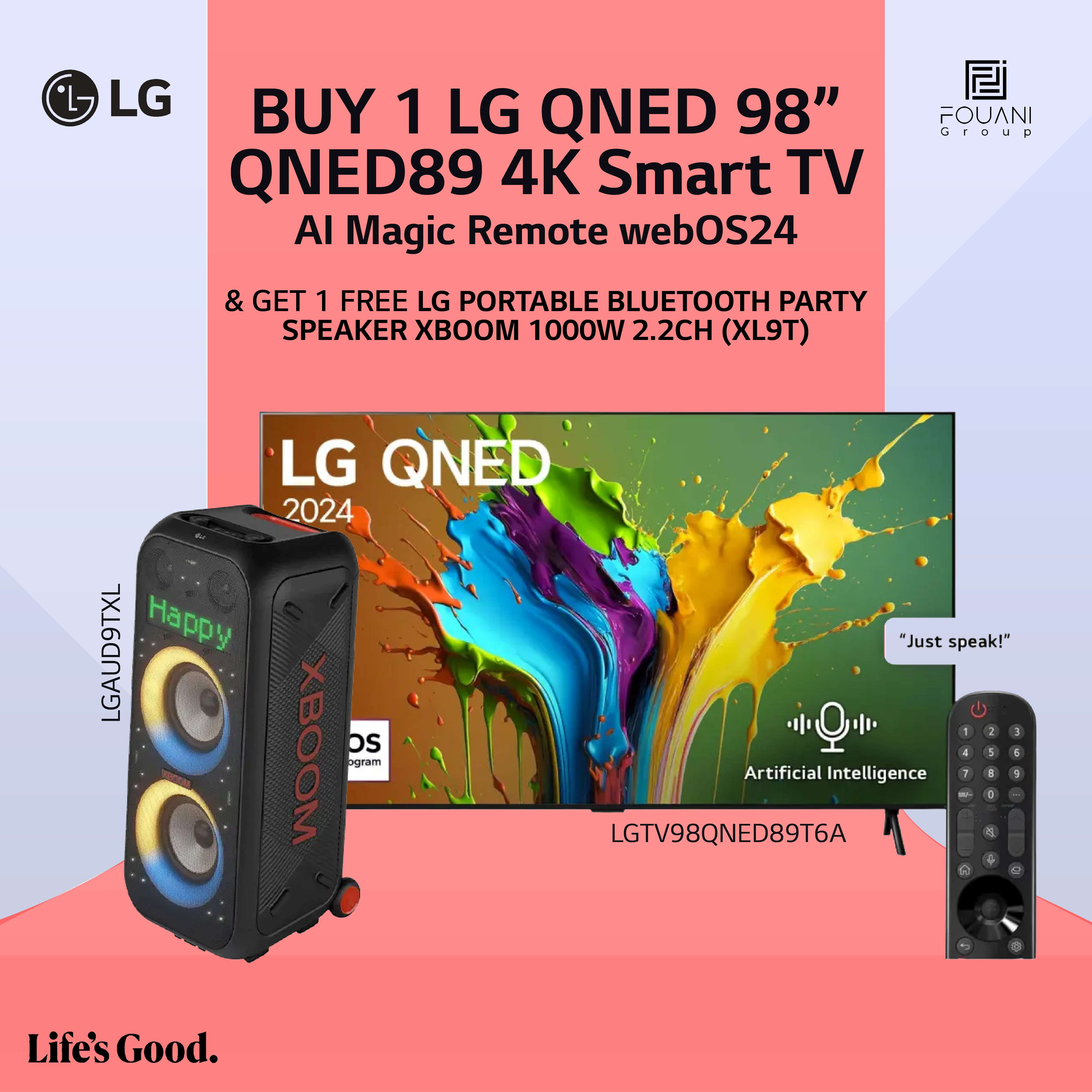 LG TV QNED 98 Inch QNED89 4K Smart TV AI Magic Remote webOS24 | Fouani