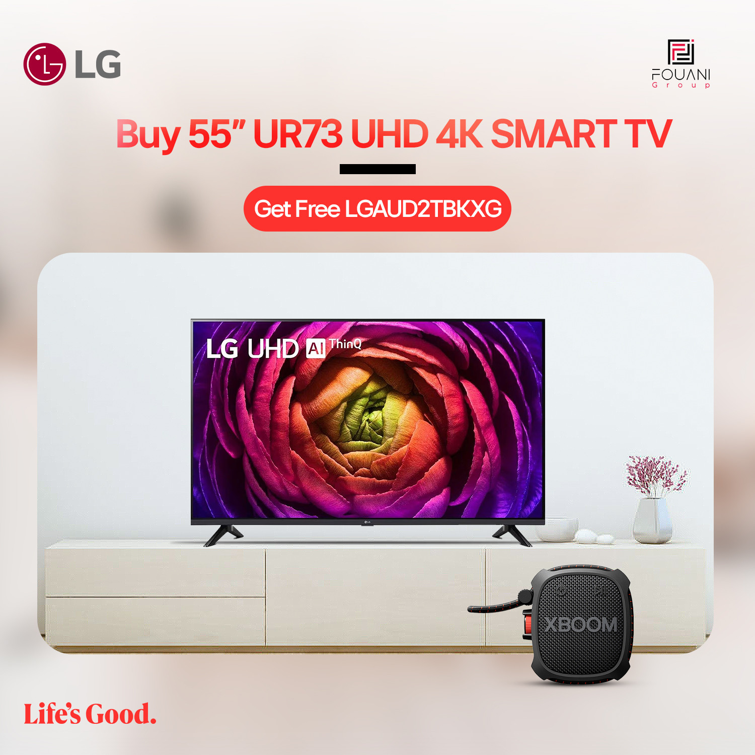 LG TV UHD 55 Inch UR73 4K Smart TV | Fouani