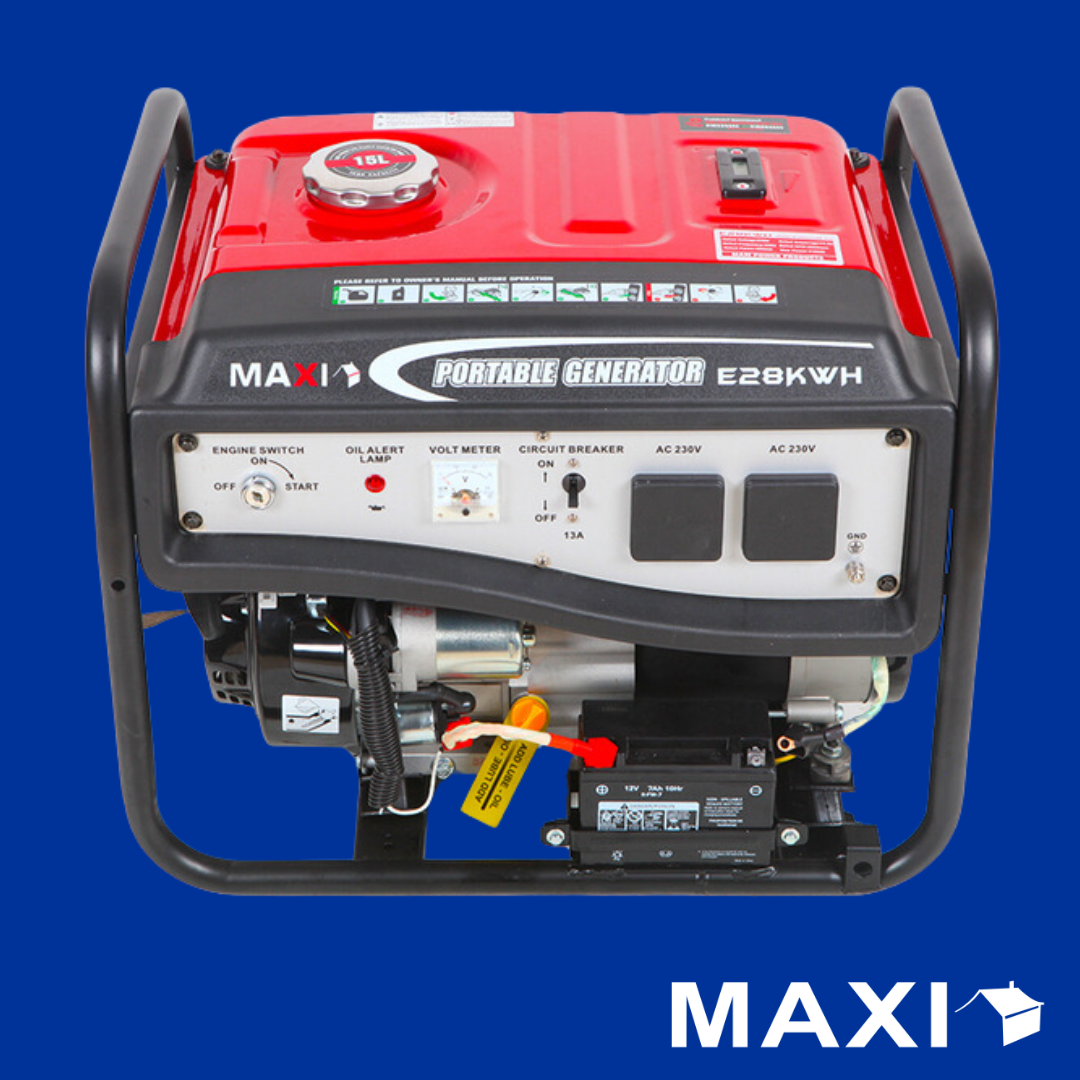 Maxi Generator 3.5kVa | 2.8kW | with Key & Wheels (E28KWH) | Fouani