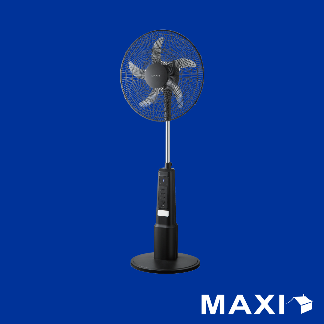 Maxi Standing Rechargeable Fan 18 inch Black (45-25MRD) | Fouani