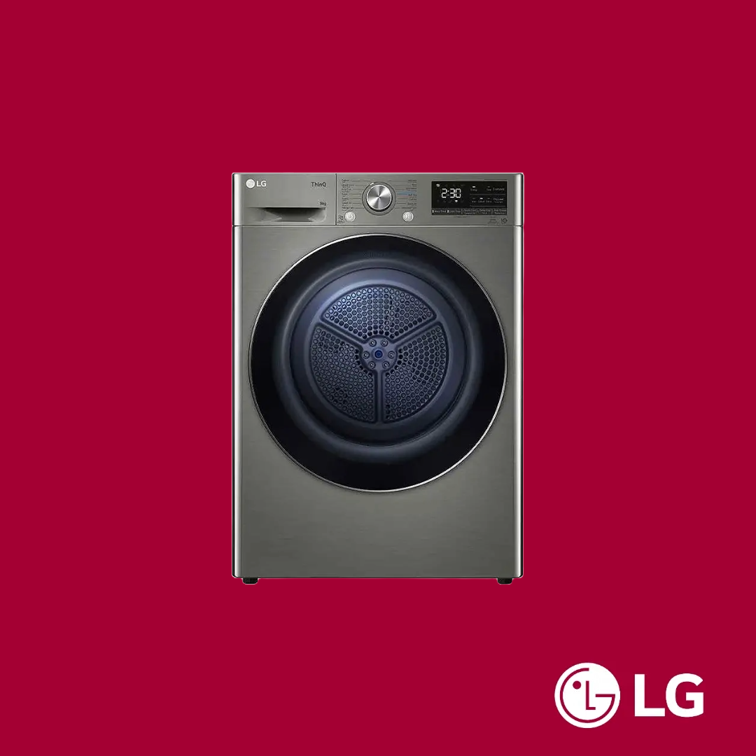 LG Dryer 9KG (90V9PV8N) Dual Inverter Heat Pump | Fouani