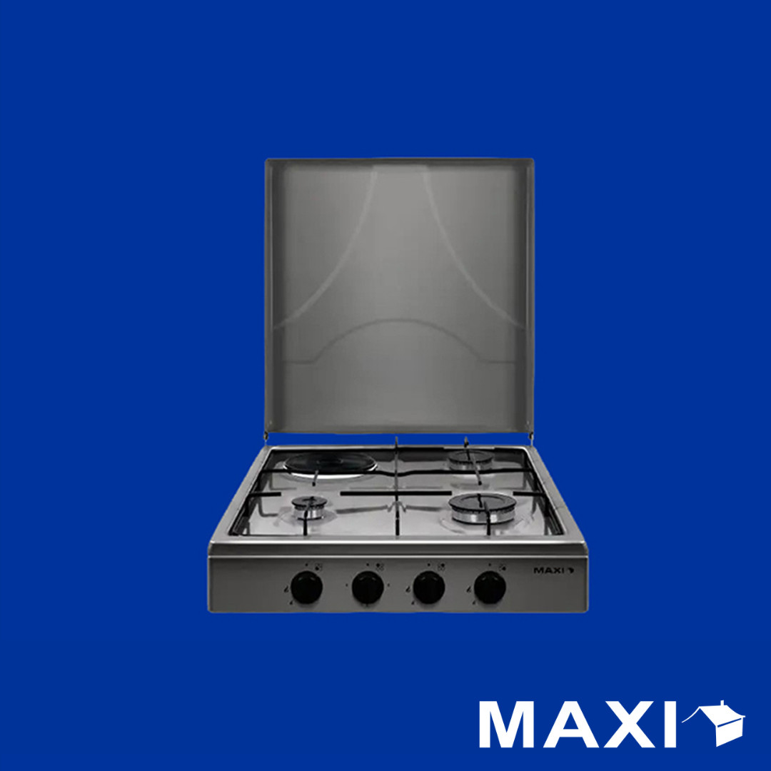 Maxi Tabletop Gas Cooker 3 Burners & 1 Electric Plate (411OC) | Fouani