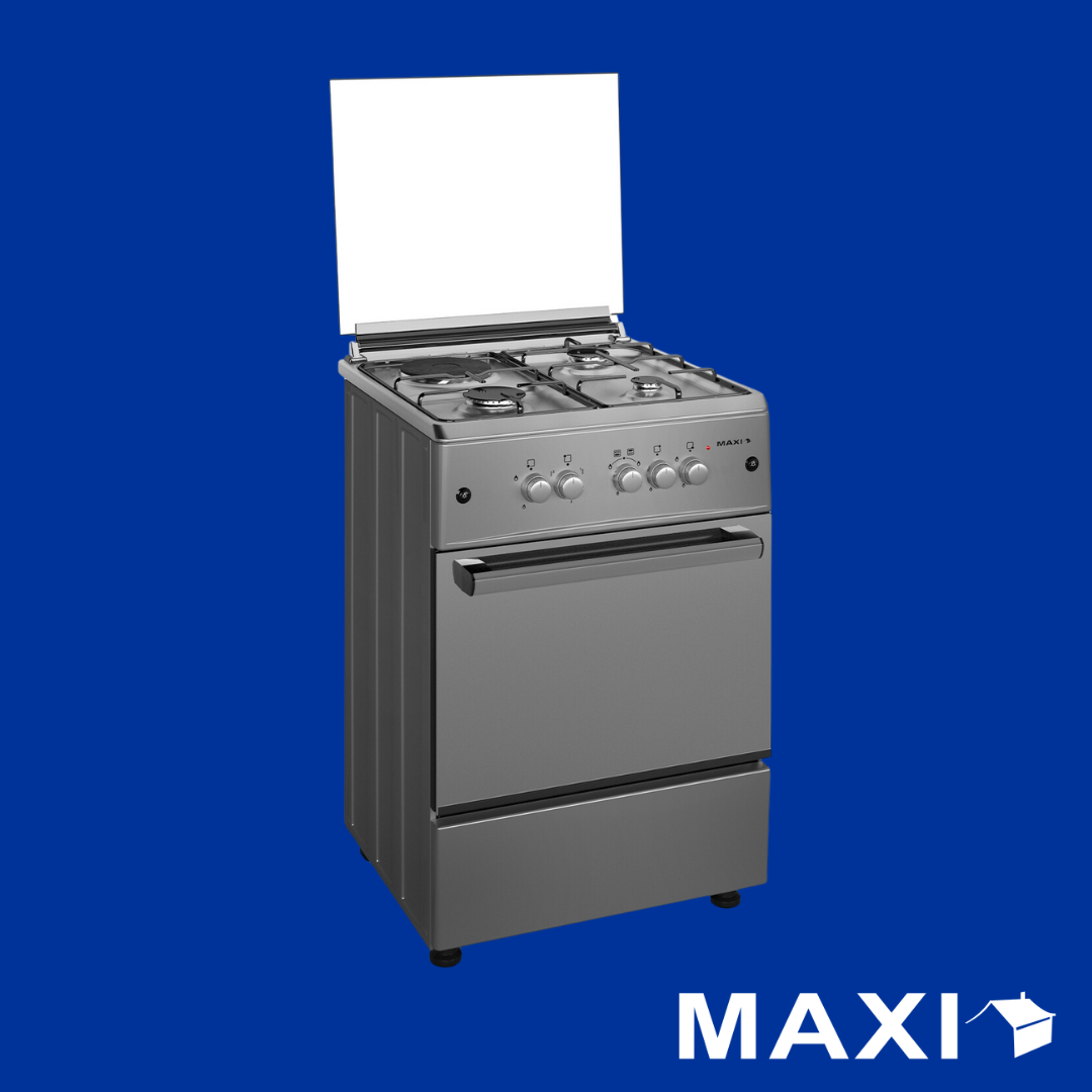 Maxi Gas Cooker 60x60 CM (3+1) Burners Inox | Fouani