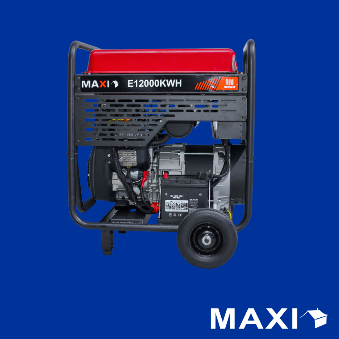 Maxi Generator 15kVa | 12kW | with Key & Wheels (E12000KWH) | Fouani