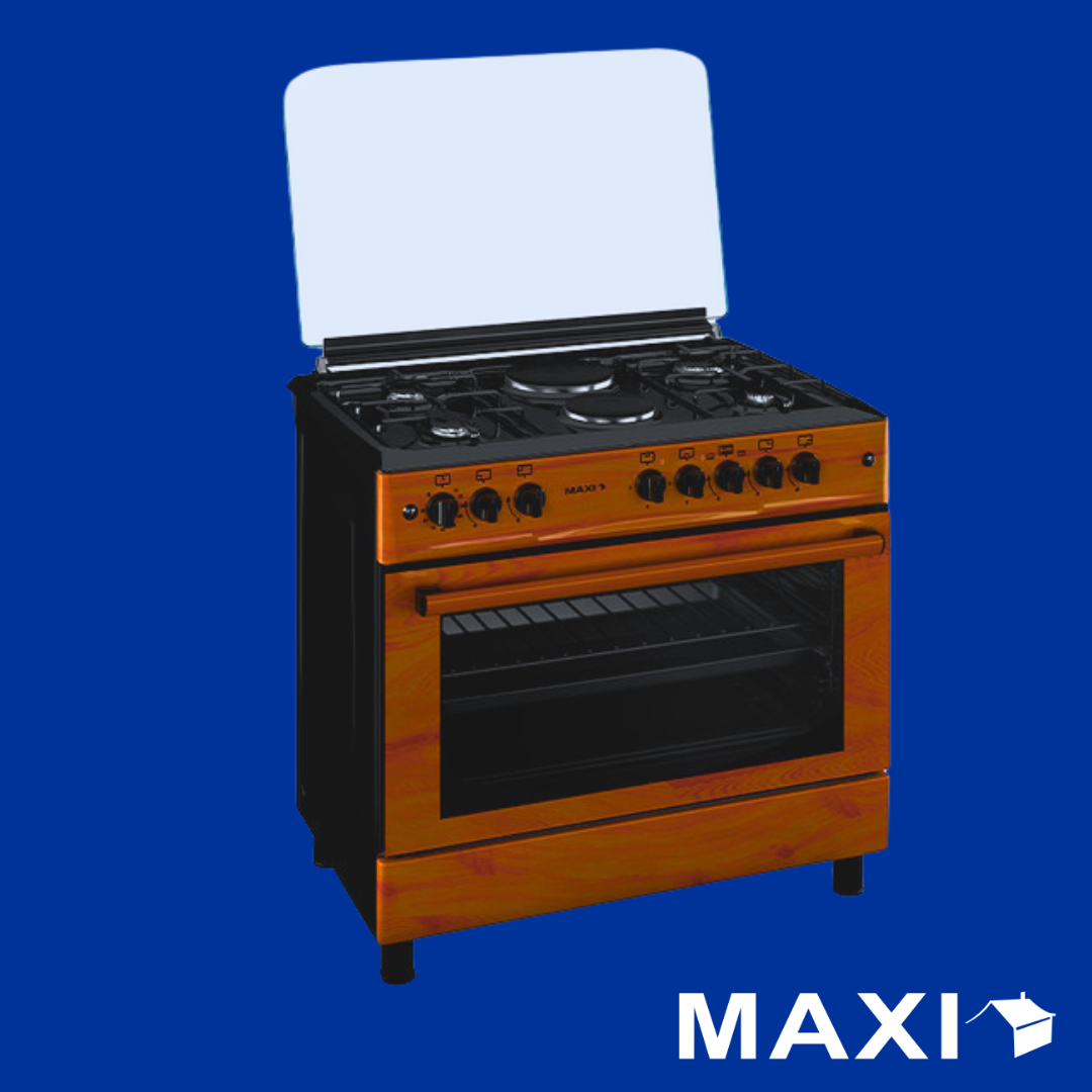 Maxi Gas Cooker 60x90 CM (4+2) Burners Wood | Fouani