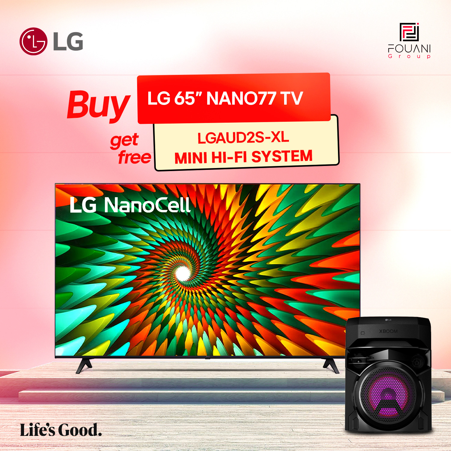 LG TV NanoCell 65 Inch NANO77 4K Smart TV AI ThinQ Magic Remote WebOS ...