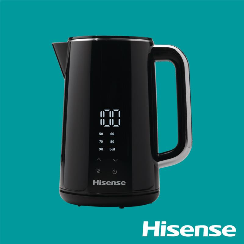 Hisense Kettle 1.7L Black Digital 2200W (HK17DWD) | Fouani